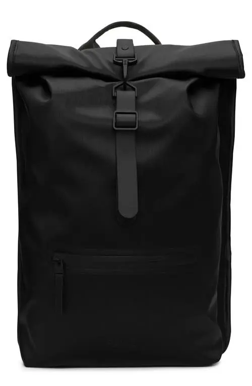 Rains Rolltop Waterproof Rucksack - Black
