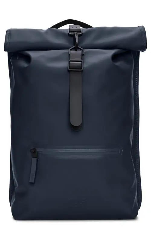 Rains Rolltop Waterproof Rucksack - Navy