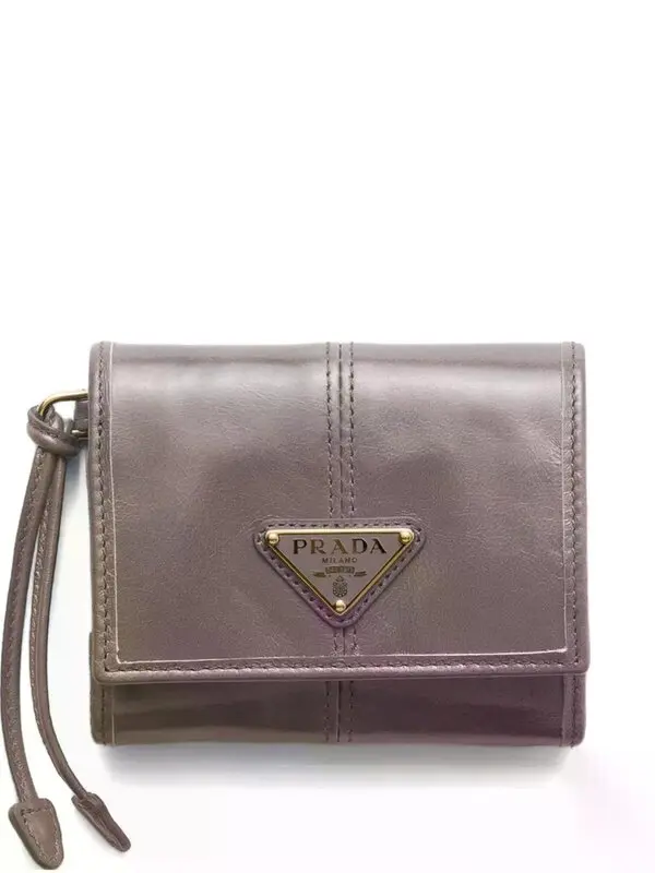 Prada Small Triangle-logo Wallet - Grey
