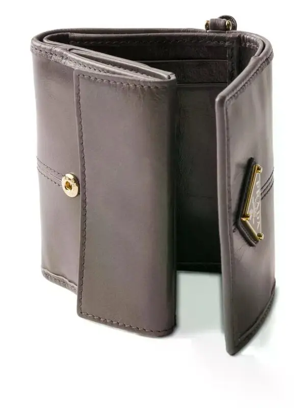 Prada Small Triangle-logo Wallet - Grey