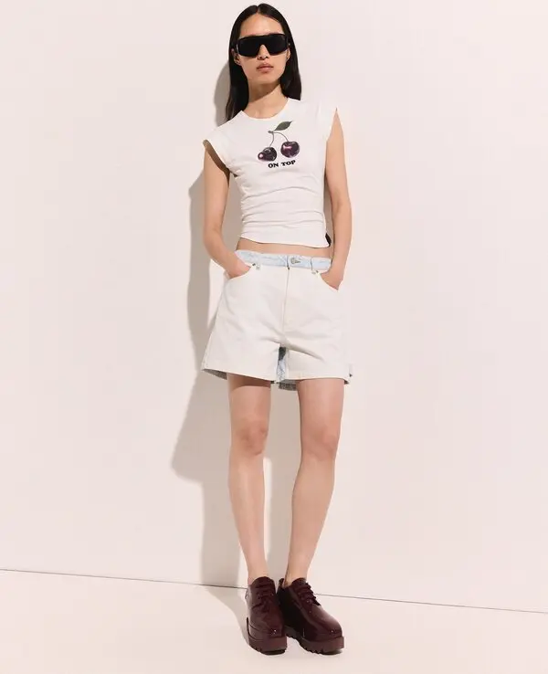 Stella McCartney Cherry Graphic Sleeveless Baby Tee