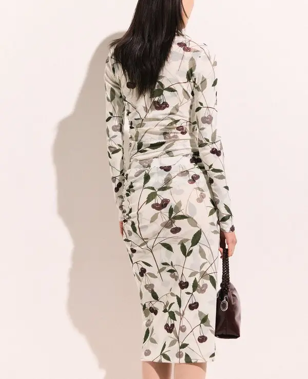 Stella McCartney Cherry Print Mesh Top - Cream