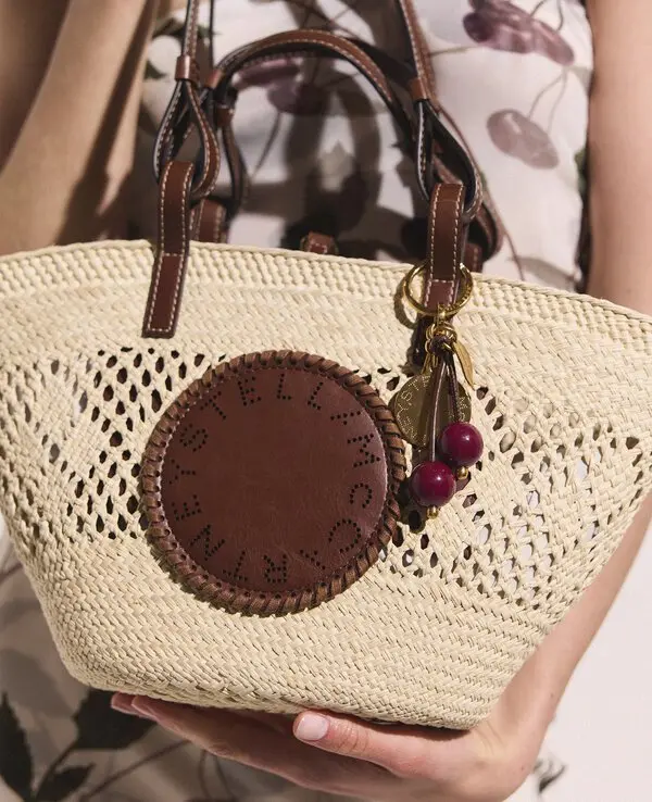 Stella Mccartney Cherry Charm Medallion Keyring - Raisin