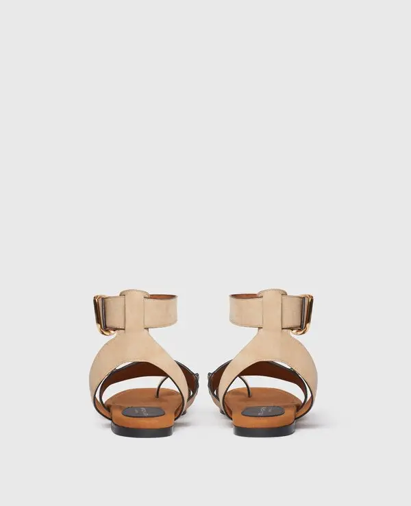 Stella McCartney Gaia Ankle Buckle Sandals - Desert