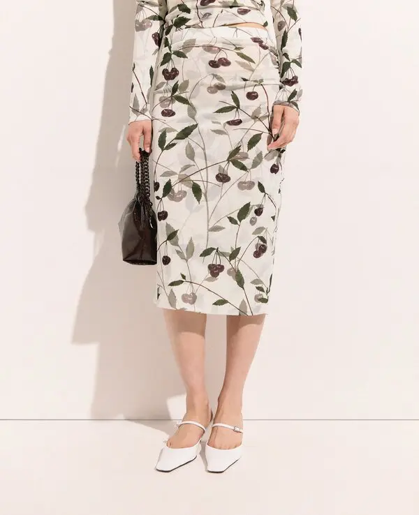 Stella McCartney Cherry Print Midi Skirt