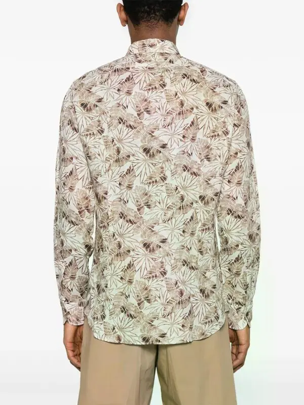 MAZZARELLI Leaf-print Shirt