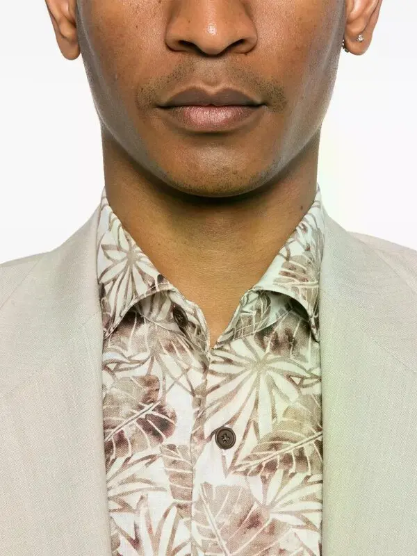 MAZZARELLI Leaf-print Shirt