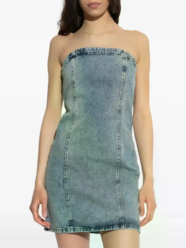 GESTUZ Nielle Denim Strapless Dress