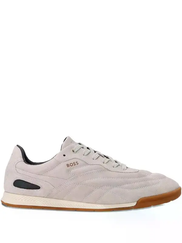 BOSS Suede Panelled Sneakers