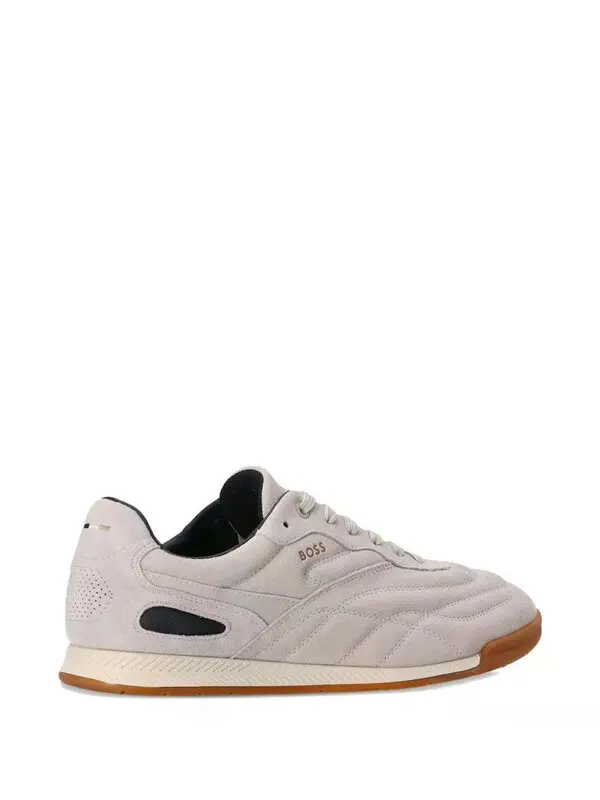 BOSS Suede Panelled Sneakers