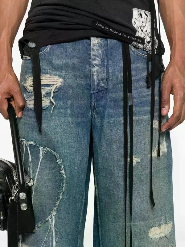Ann Demeulemeester Distressed Jeans - Blue | Editorialist
