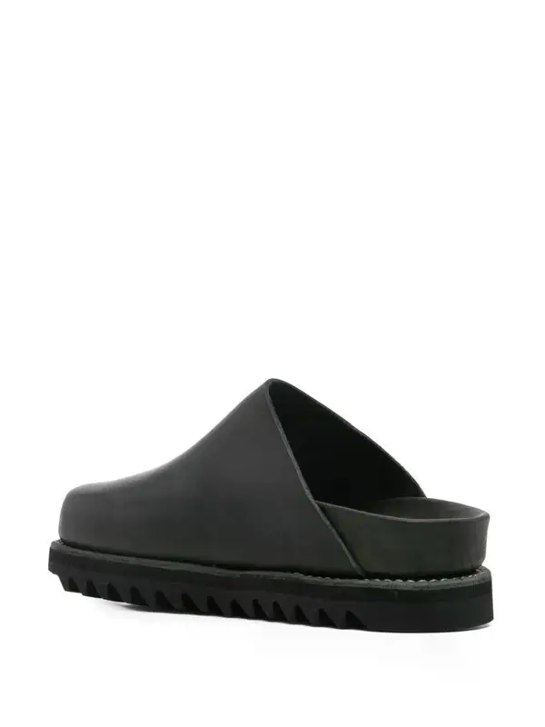 Guidi Leather Slides - Green
