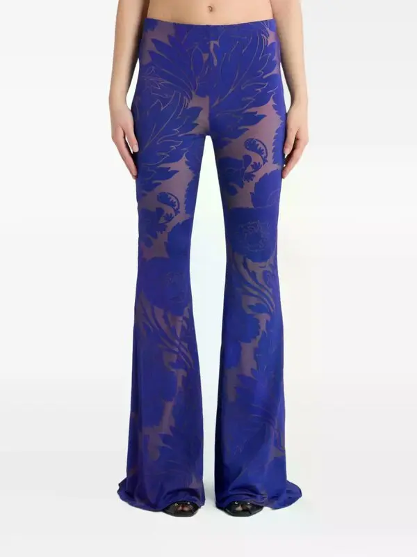 Etro Flared Jacquard Trousers