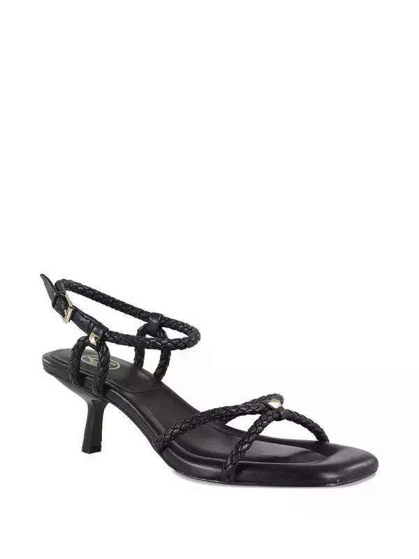 Ash Jess Braided Slingback Sandals - Black