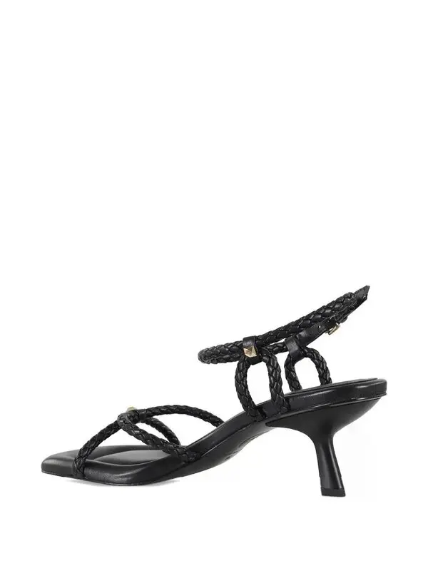 Ash Jess Braided Slingback Sandals - Black