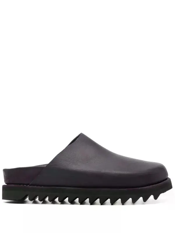 Guidi Leather Slides - Black