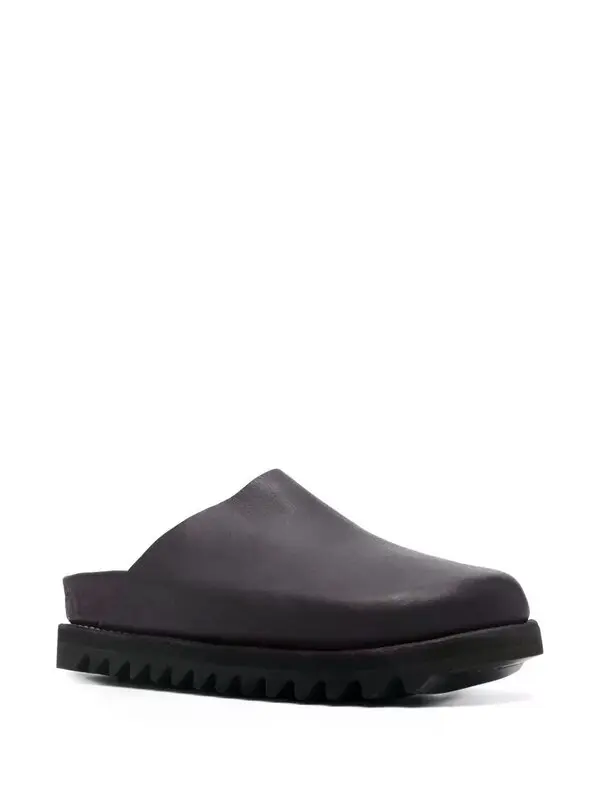 Guidi Leather Slides - Black