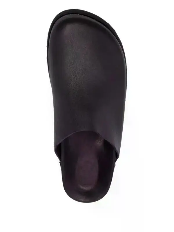 Guidi Leather Slides - Black