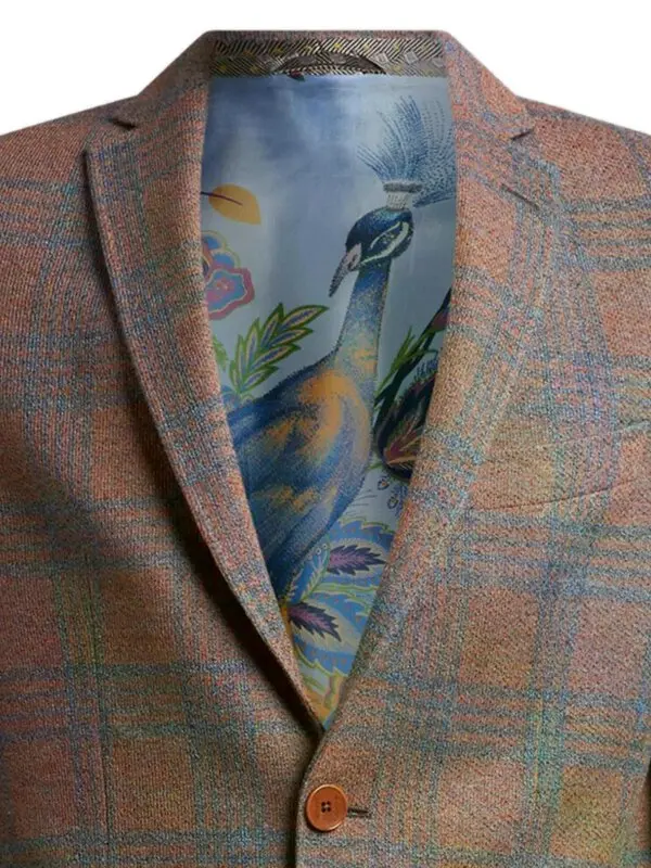 Etro Prince Of Wales-checked Blazer - Orange