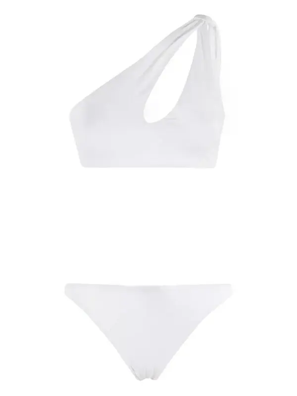 Federica Tosi Asymmetric One-shoulder Bikini - White