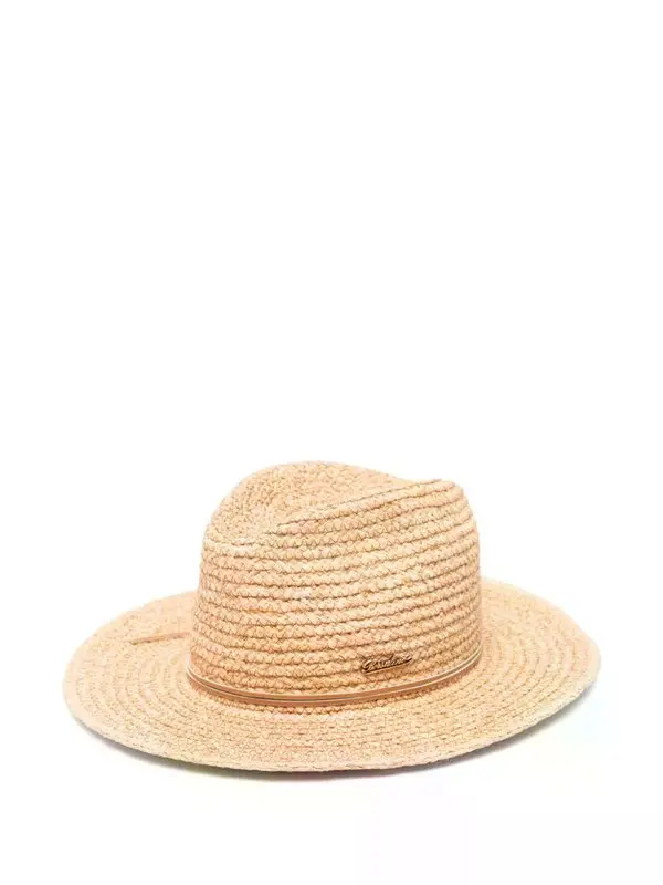 Borsalino Straw Fedora Hat - Neutrals