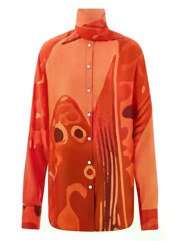 FERRAGAMO Sash-detail Silk Shirt