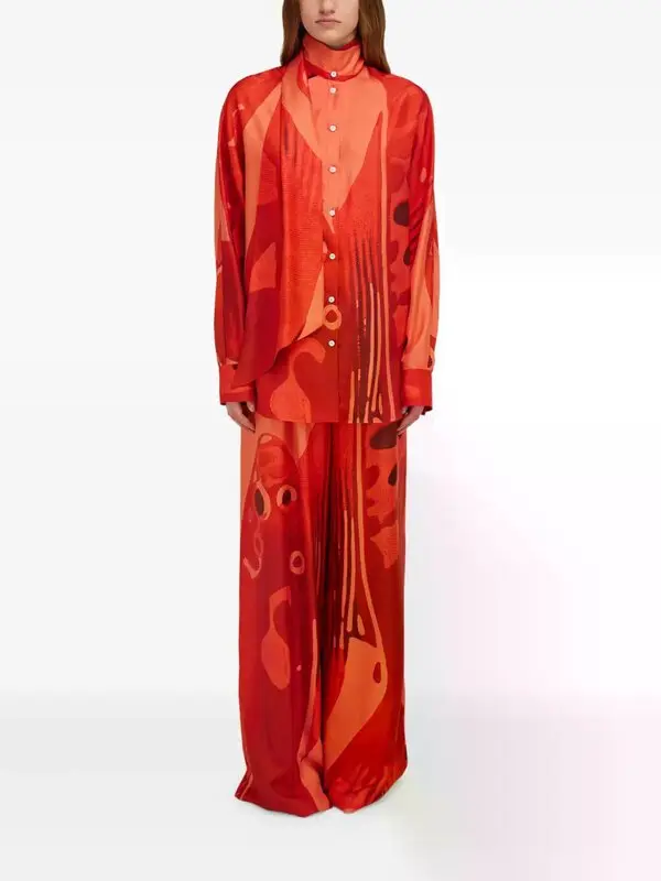 FERRAGAMO Sash-detail Silk Shirt
