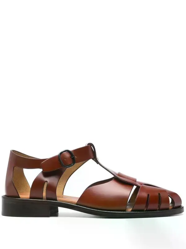 Hereu Pesca Leather Sandals - Brown