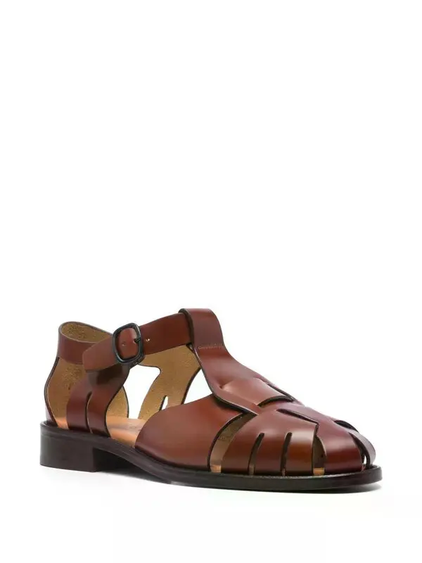 Hereu Pesca Leather Sandals - Brown