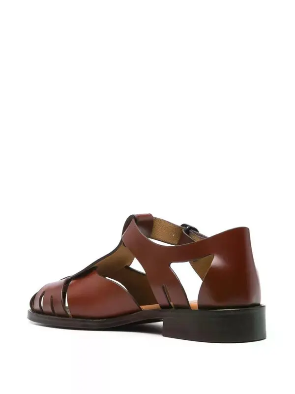 Hereu Pesca Leather Sandals - Brown