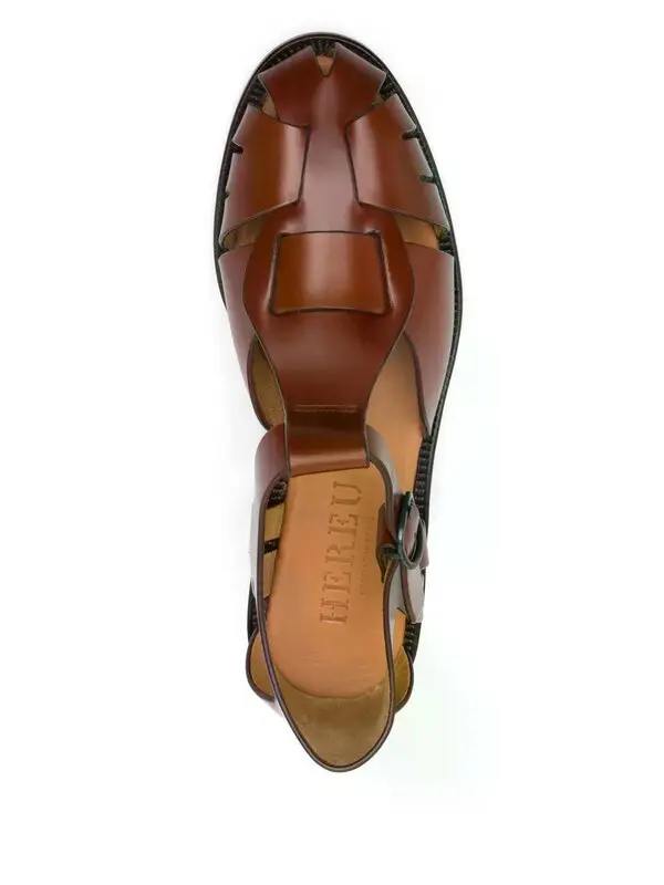 Hereu Pesca Leather Sandals - Brown
