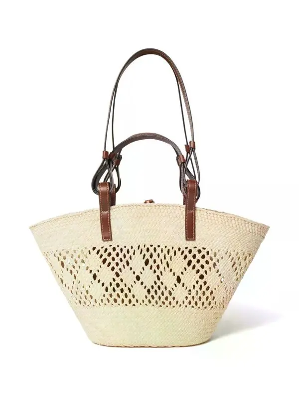 Stella McCartney Logo-perforated Tote Bag - Neutrals