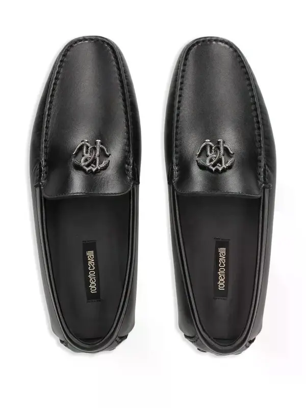 Roberto Cavalli Leather Loafers - Black
