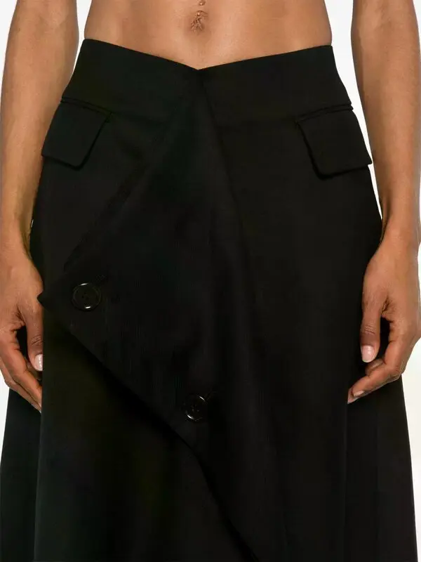 Noir Kei Ninomiya Wool Midi Skirt