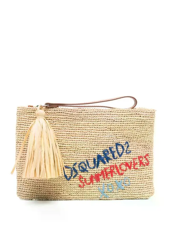 Dsquared2 Clutch Bag With Tassel Detail