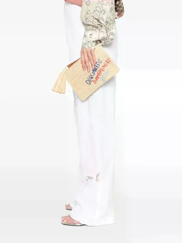 Dsquared2 Clutch Bag With Tassel Detail