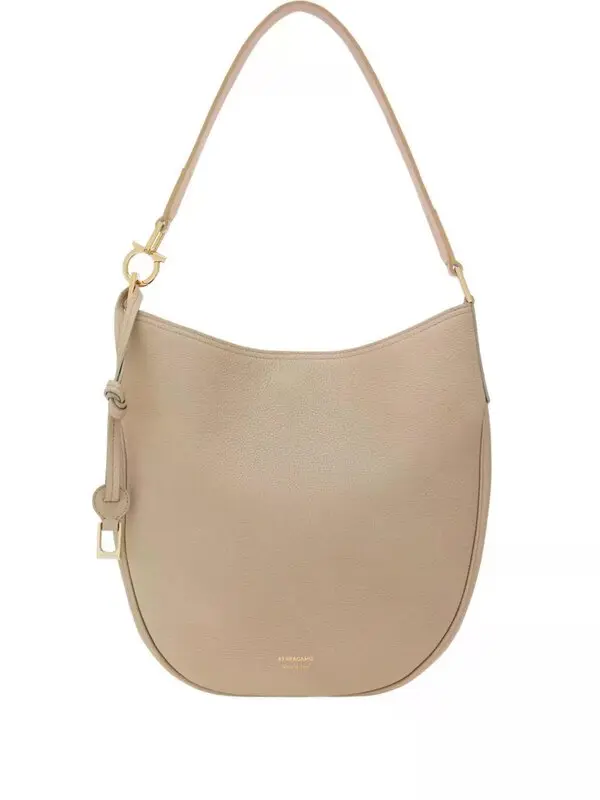 FERRAGAMO Leather Shoulder Bag - Neutrals