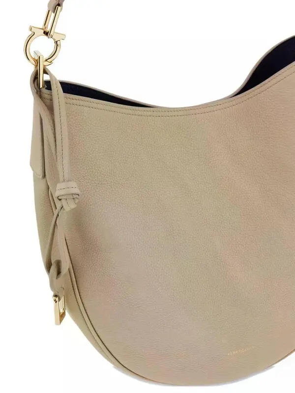 FERRAGAMO Leather Shoulder Bag - Neutrals