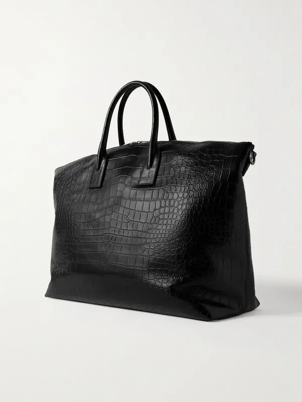 Saint Laurent Croc-effect Leather Weekend Bag