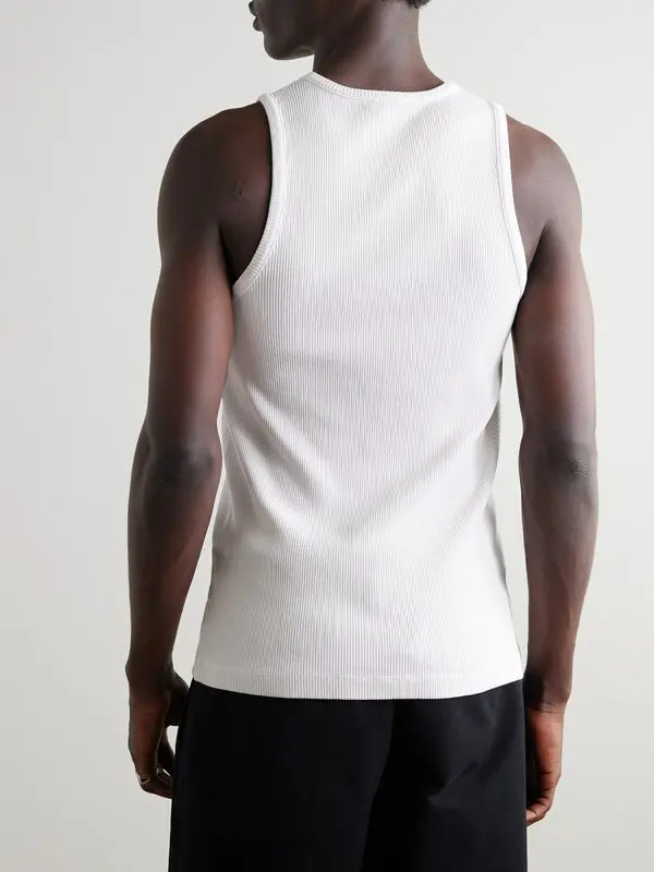 AGOLDE Viggo Ribbed Tank Top - Neutrals