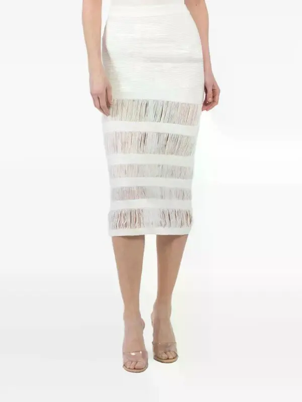 Maria Mcmanus Fringe-detailing Skirt