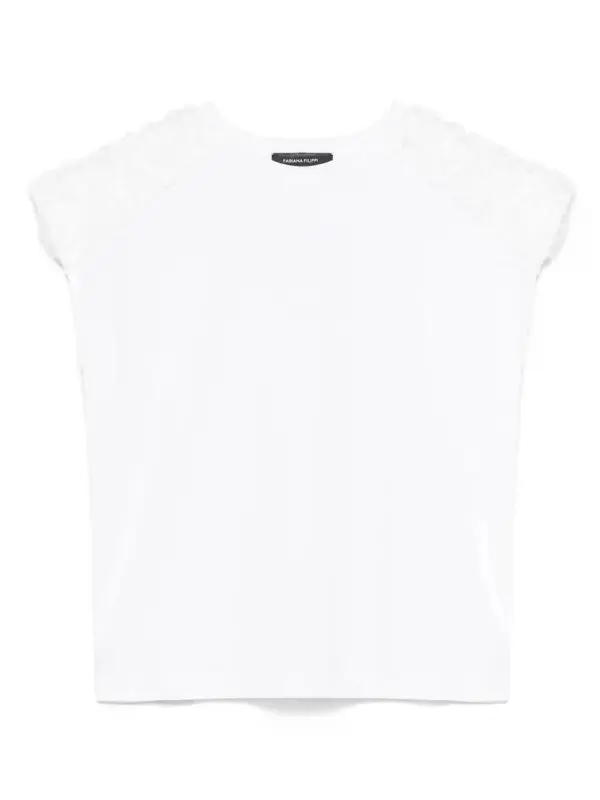 Fabiana Filippi Ruffle-detailed T-shirt - White