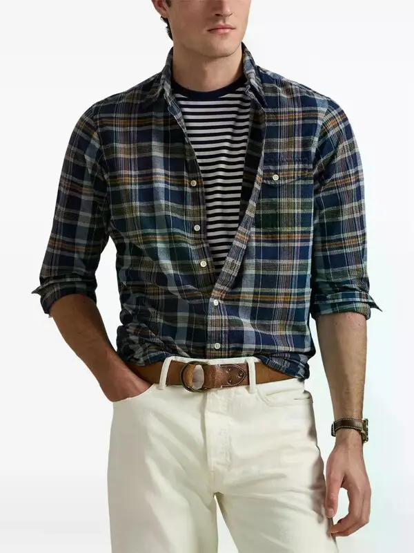 Polo Ralph Lauren Madras-check Cotton Shirt - Blue