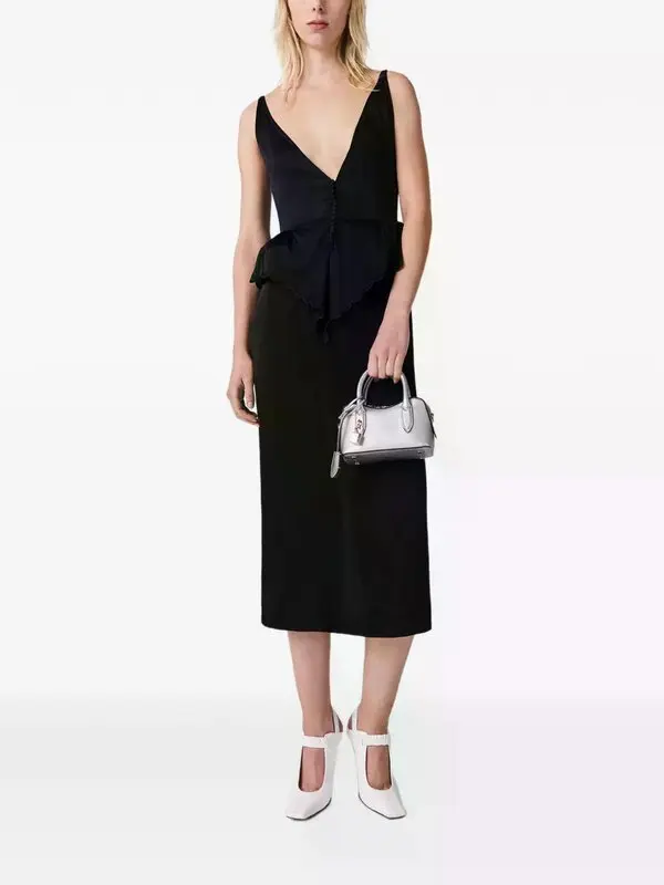 Stella McCartney V-neck Spaghetti Strap Dress - Black