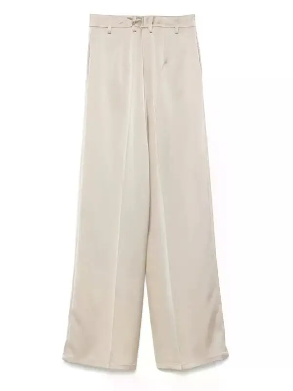 BLANCA VITA Satin Trousers - Grey