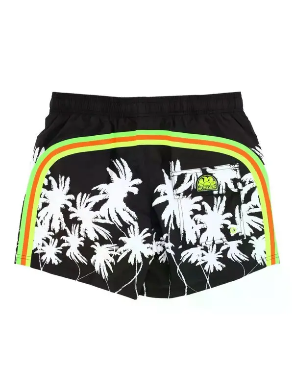 Sundek Palm Tree-print Swim Shorts
