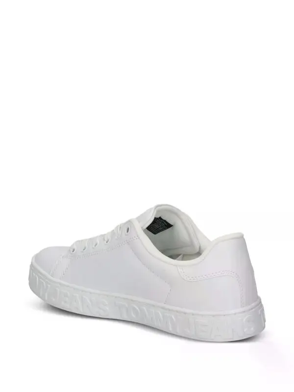 Tommy Hilfiger Logo-print Leather Sneakers - White