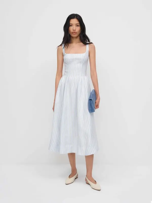 REFORMATION Janu Linen Dress - Ivory