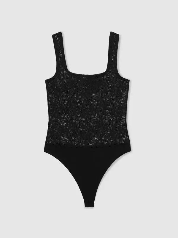 REISS Floral Lace Bodysuit