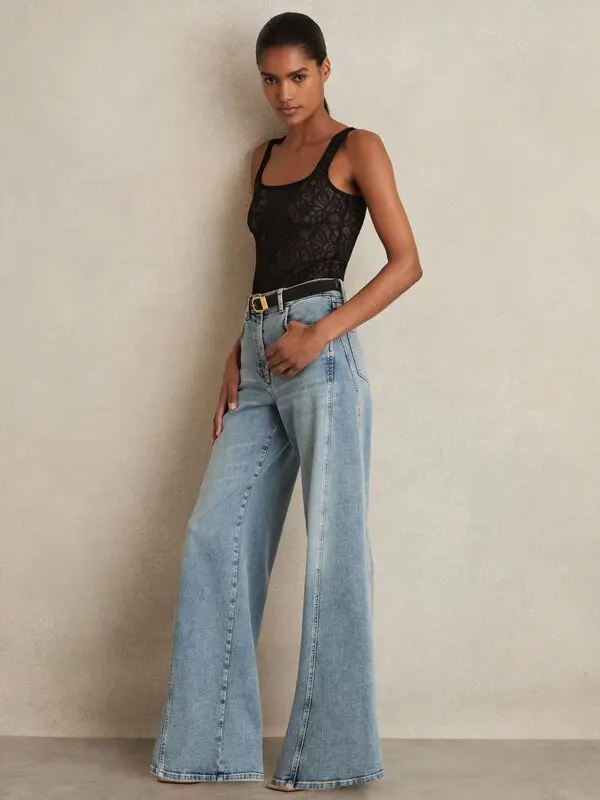 REISS Floral Lace Bodysuit